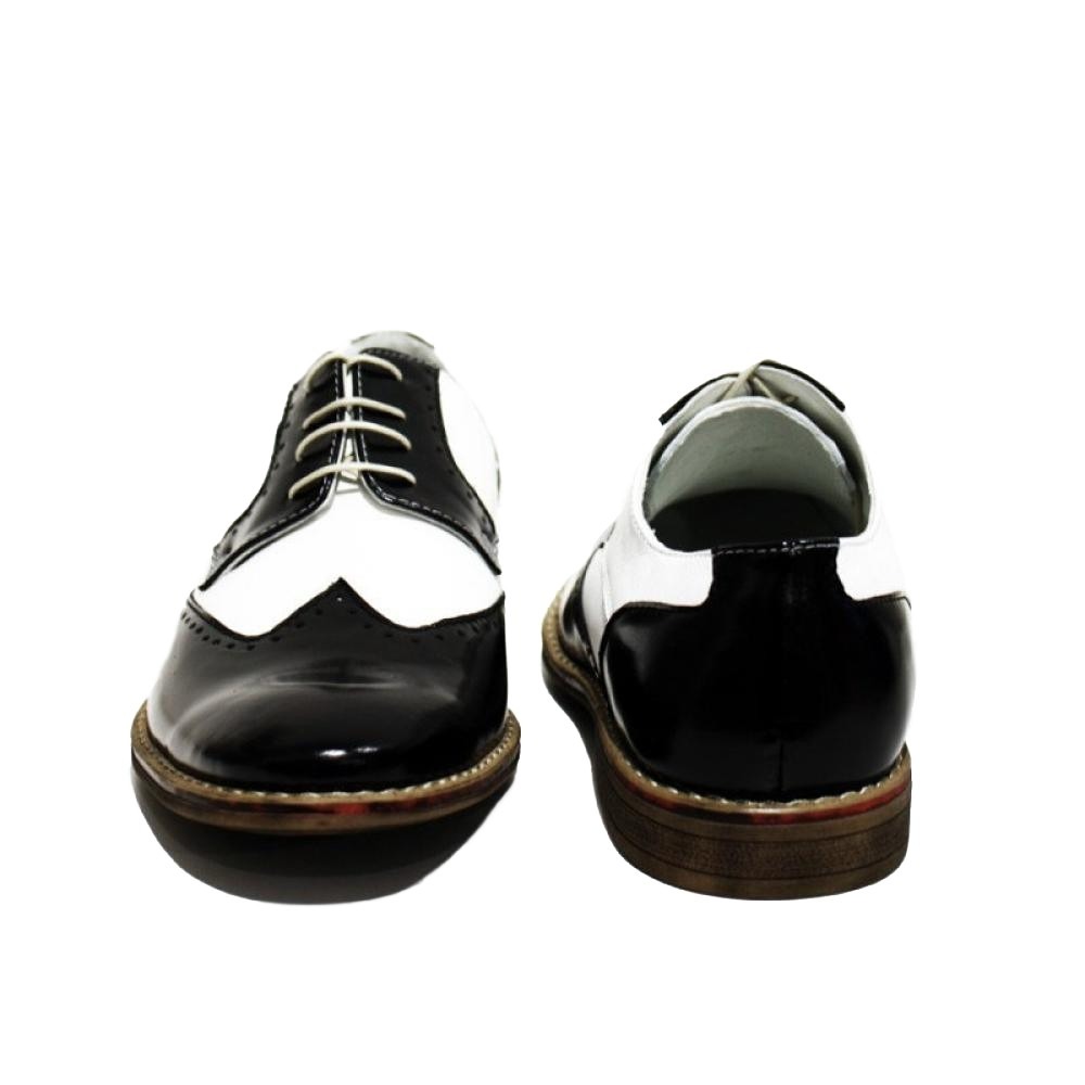 Modello Capones - White Lace-Up Wing Tip Dress Shoes Oxfords - Cowhide ...